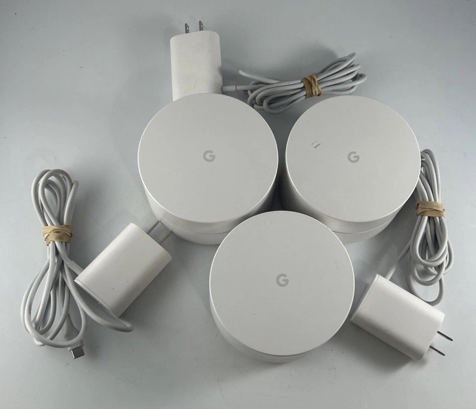 4 Google Nest Wifi A4RAC-1304 Mesh Routers & 1 Access Point A4R-H2E ...