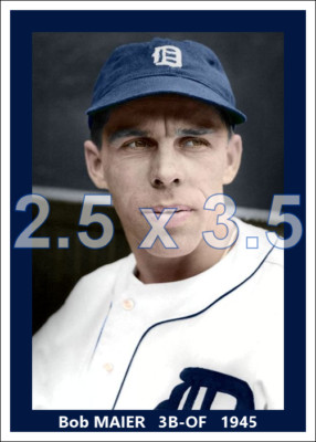 Bob Maier - 1945 Detroit Tigers - choose a style - colorized print | eBay