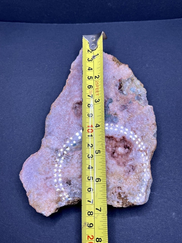 Large Pink Amethyst Slab with Free Stand, Polished Geode Slice ...