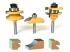 3 pc 1/4" SH Cove Raised Panel and Round Rail & Stile Router Bit Set S ...