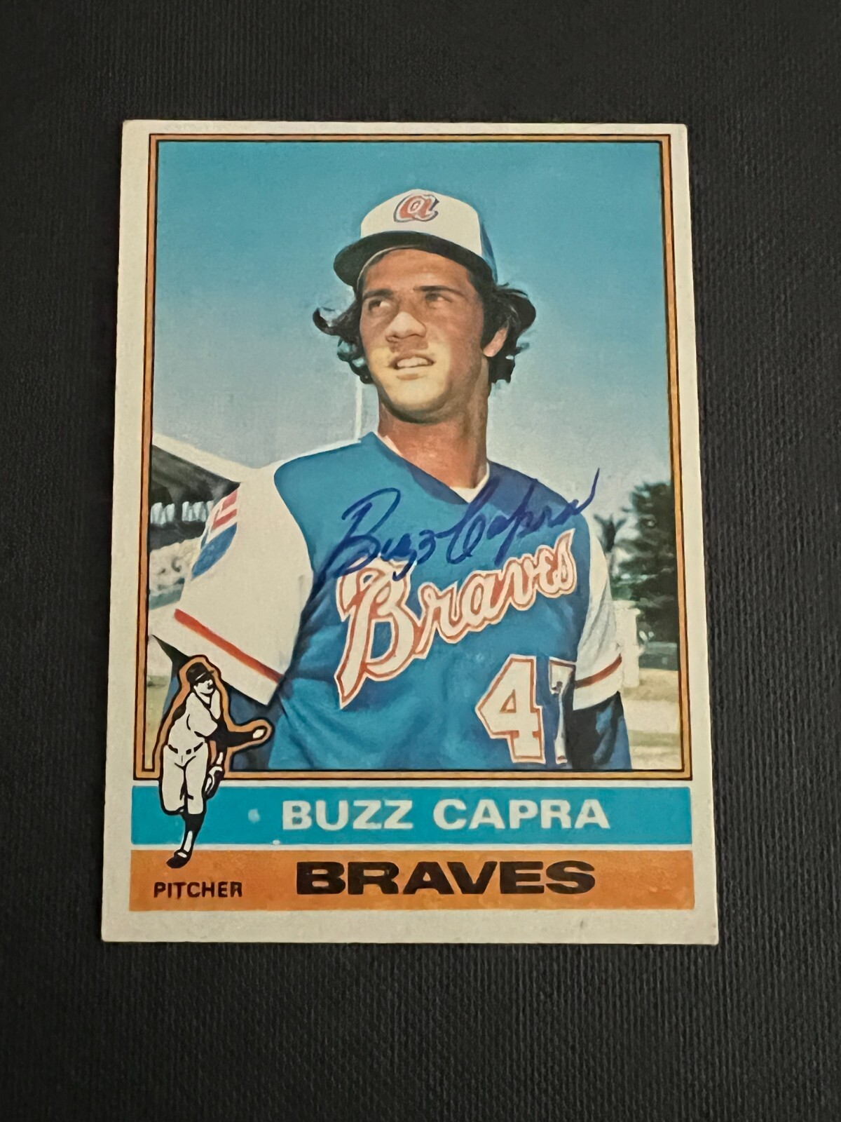 Buzz Capra Signed 1976 Topps Card Auto Atlanta Braves Autograph ...