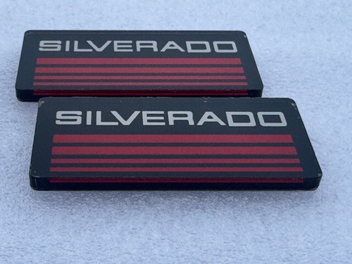 Red Stripes 1988-1994 CHEVY SILVERADO SIDE PILLAR CAB EMBLEM | eBay