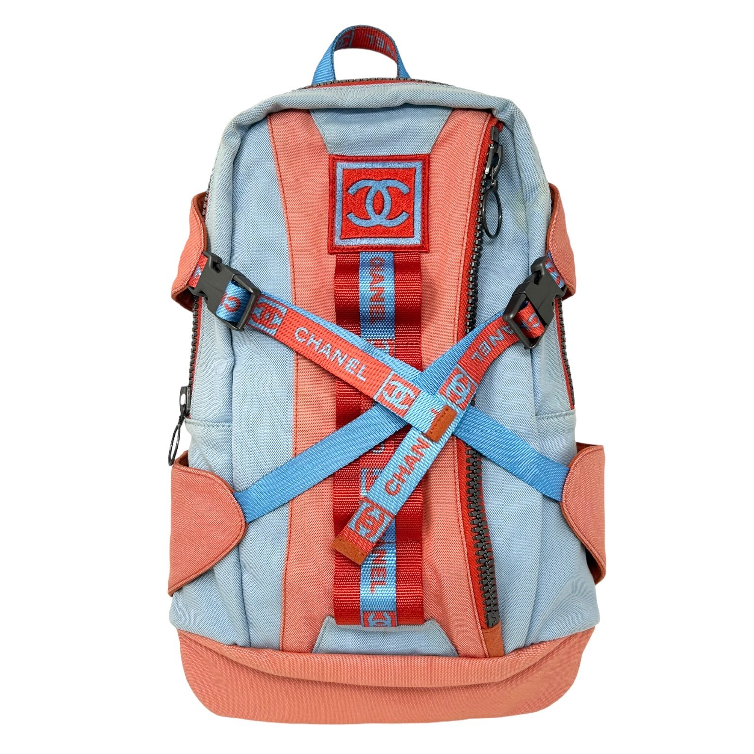 CHANEL Sport Vintage 02S CC Mark Logo Backpack Blue N… - Gem