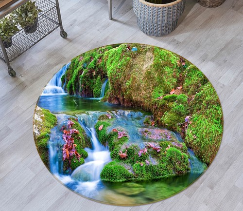 3D Nature Blue Stream NBC494620 Game Rug Mat Elegant Photo Carpet Mat ...