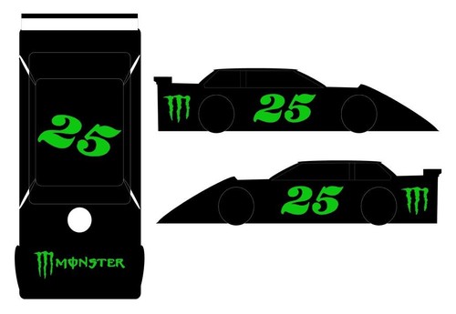 1RC LATE MODEL SPONSOR & NUMBER SET - 1/18 VINYL STICKERS - CHOICE OF ...