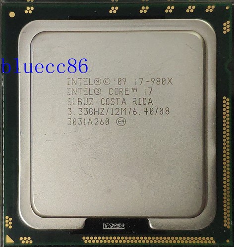 Intel Core i7-980X Extreme Edition SLBUZ 3.33GHz LGA1366 6core 12M CPU ...