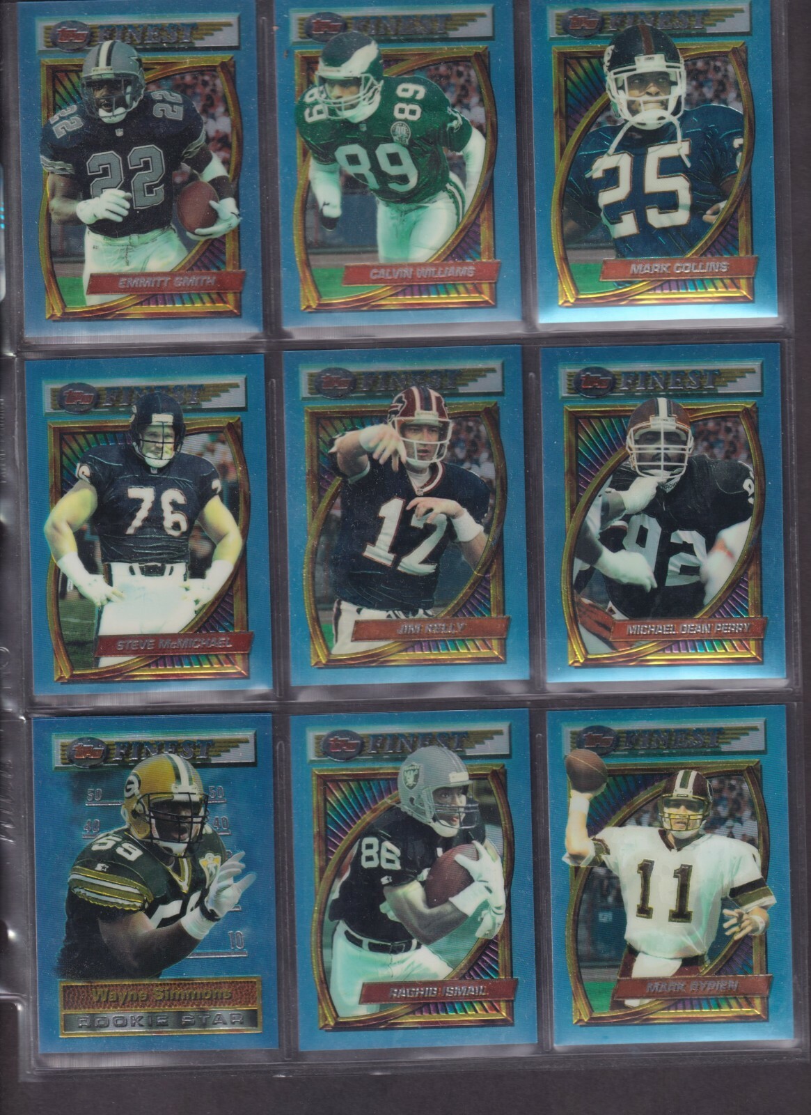 1994 Topps Finest Football 220 Card Set in Binder | eBay