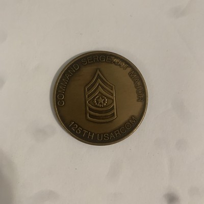 Command Sergeant Major 125th USARCOM - US ARMY Challenge Coin | eBay