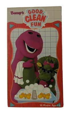 Barney & Friends Good Clean Fun! VHS Video Tape RARE! VTG Sing Along ...