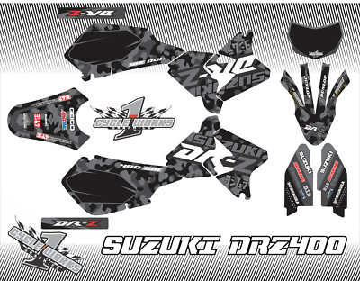 Suzuki DRZ400 DRZ 400 Supermoto SEMI CUSTOM GRAPHICS KIT Camo 22 | eBay