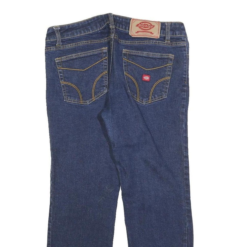 DICKIES Womens Regular Fit Denim Blue Jeans W32 L27 Zip Closure Classic ...