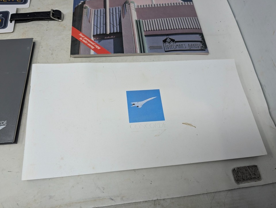 British Airways Concorde Memorabilia Lot – Cert, Bags, Miami Tags, More ...