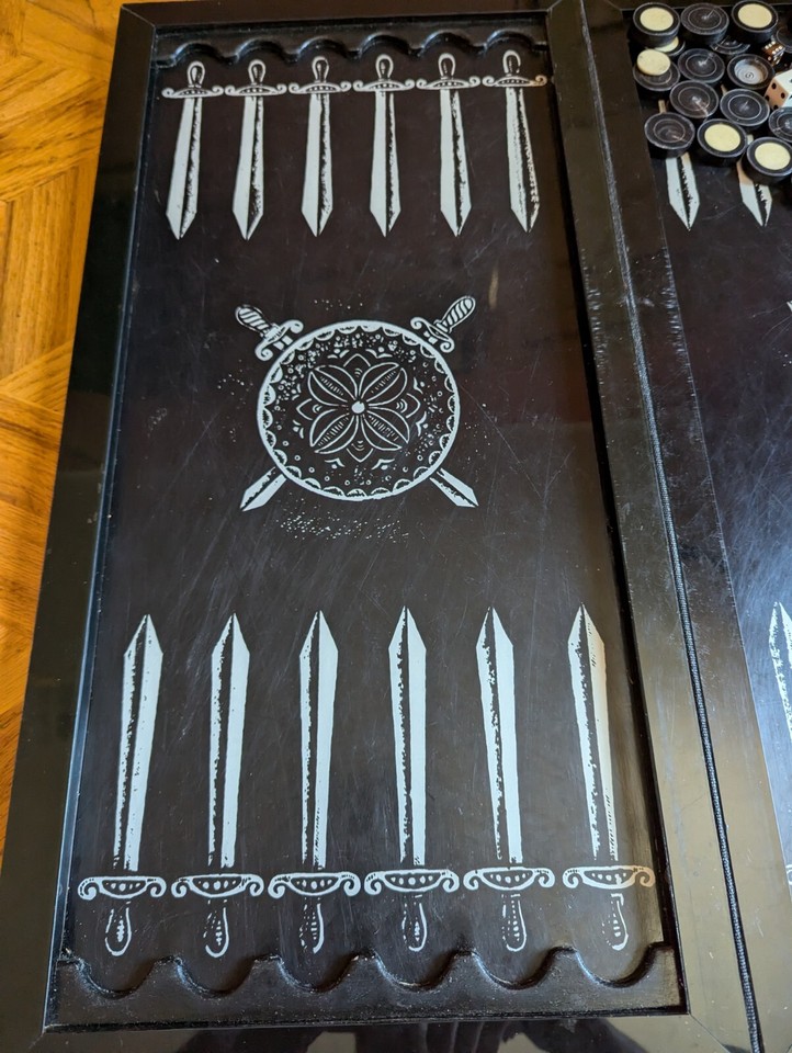 BACKGAMMON Wooden Armenian -BOARD SET GAME -Nardy wood chess carved ...