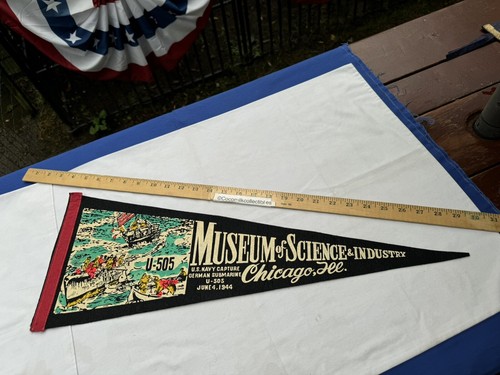 Vint 1960's Felt Pennant Souvenir Museum Science Industry Chicago Ill U ...