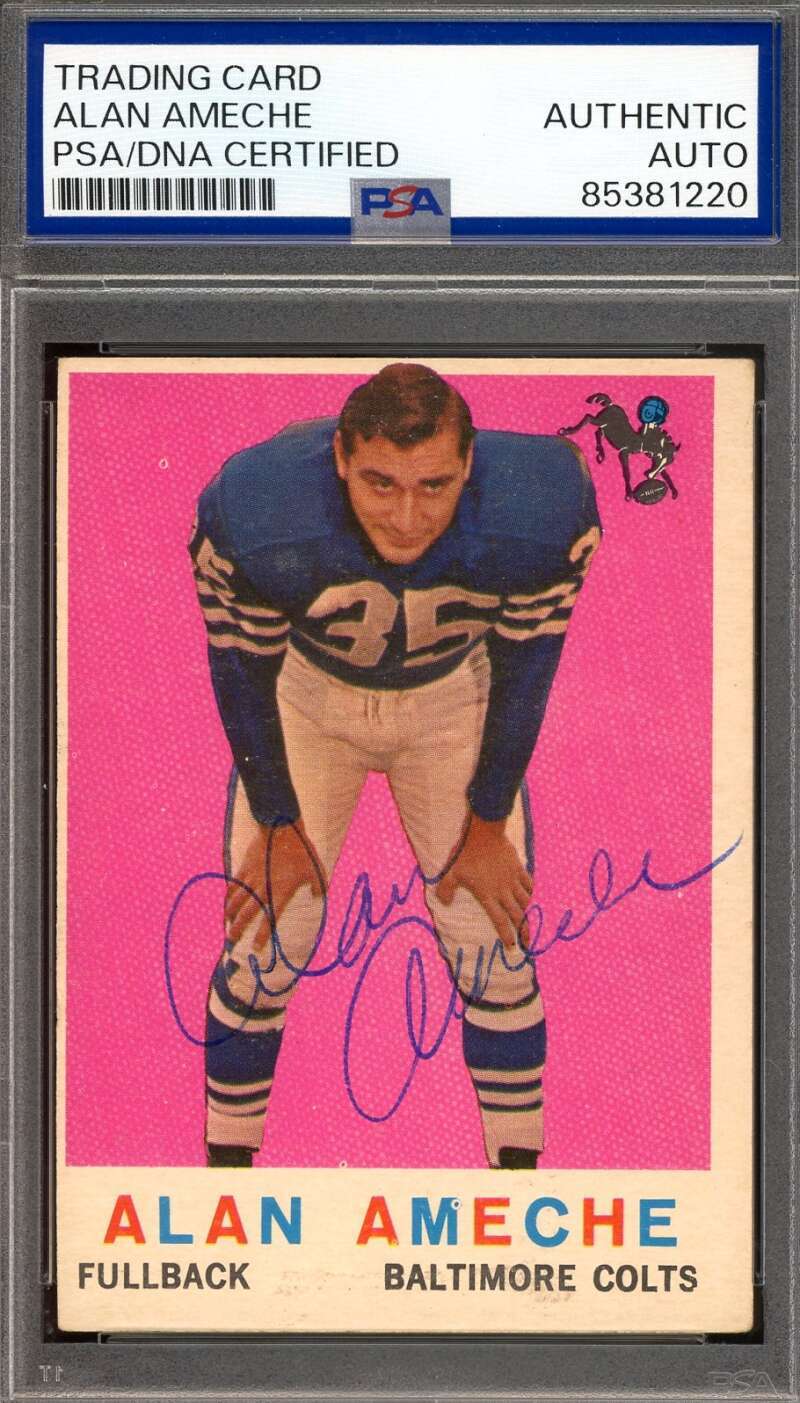 Alan Ameche PSA DNA Vintage Signed 1959 Topps Autograph | eBay