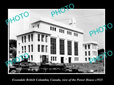 OLD POSTCARD SIZE PHOTO OF ESSONDALE CANADA VIEW OF POWER HOUSE c1925 ...