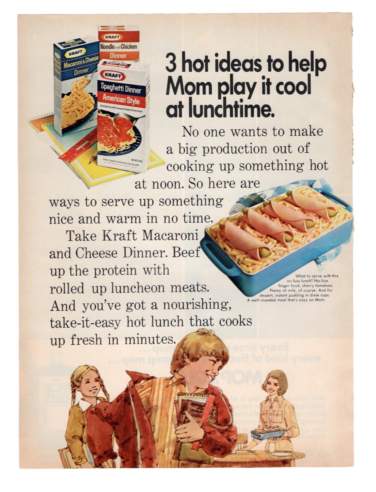 Vintage 1970s mag print ad KRAFT Spaghetti Dinner American Style ...
