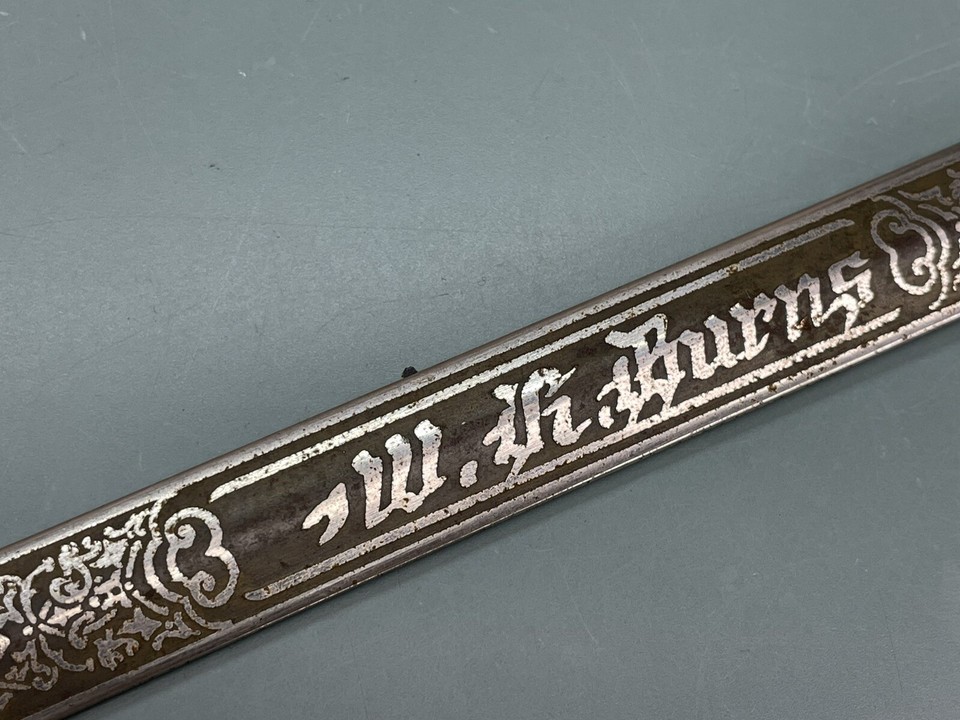 Antique Masonic Freemason Fraternal Knights Templar Sword Sabre In hoc ...