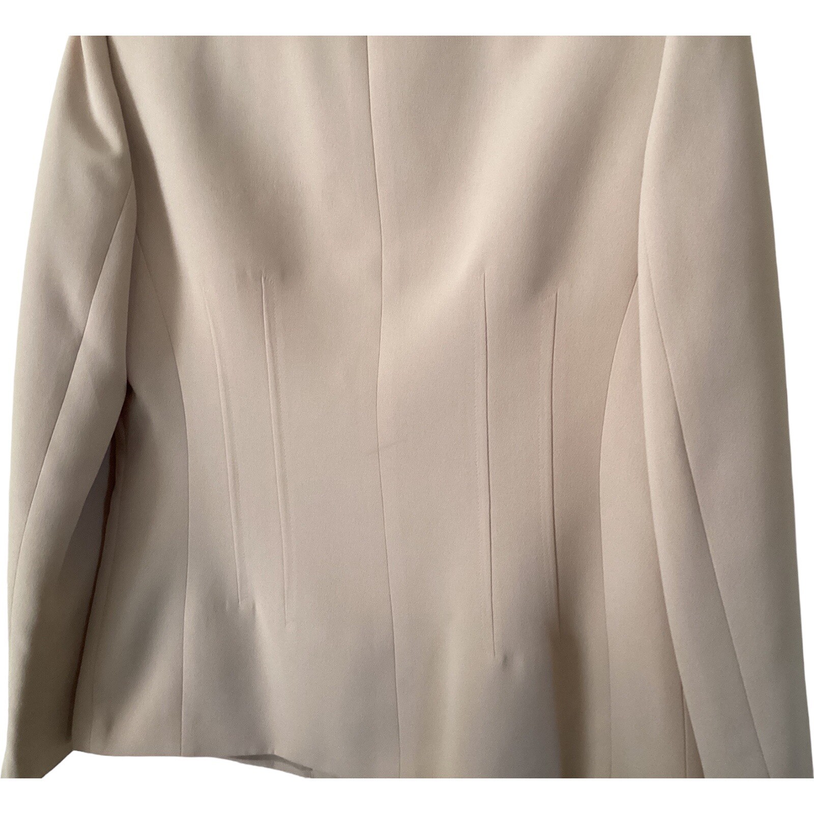 Kasper Womens Long Sleeve 5 Hidden Buttons Notch Collard Lined Ivory ...