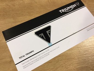 Triumph Triangle Engine Cover Sissy Bar Badge Logo Sticker Black NEW ...