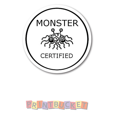 FSM Monster Certified sticker 80mm quality vinyl pastafarian | eBay ...