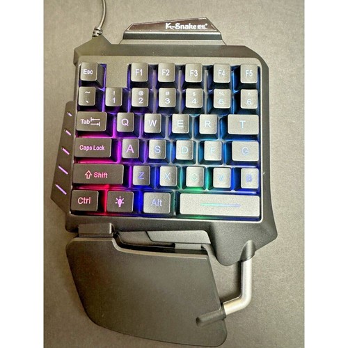 K-Snake One-Handed Gaming Keyboard RGB Backlit Mechanical Keypad | eBay