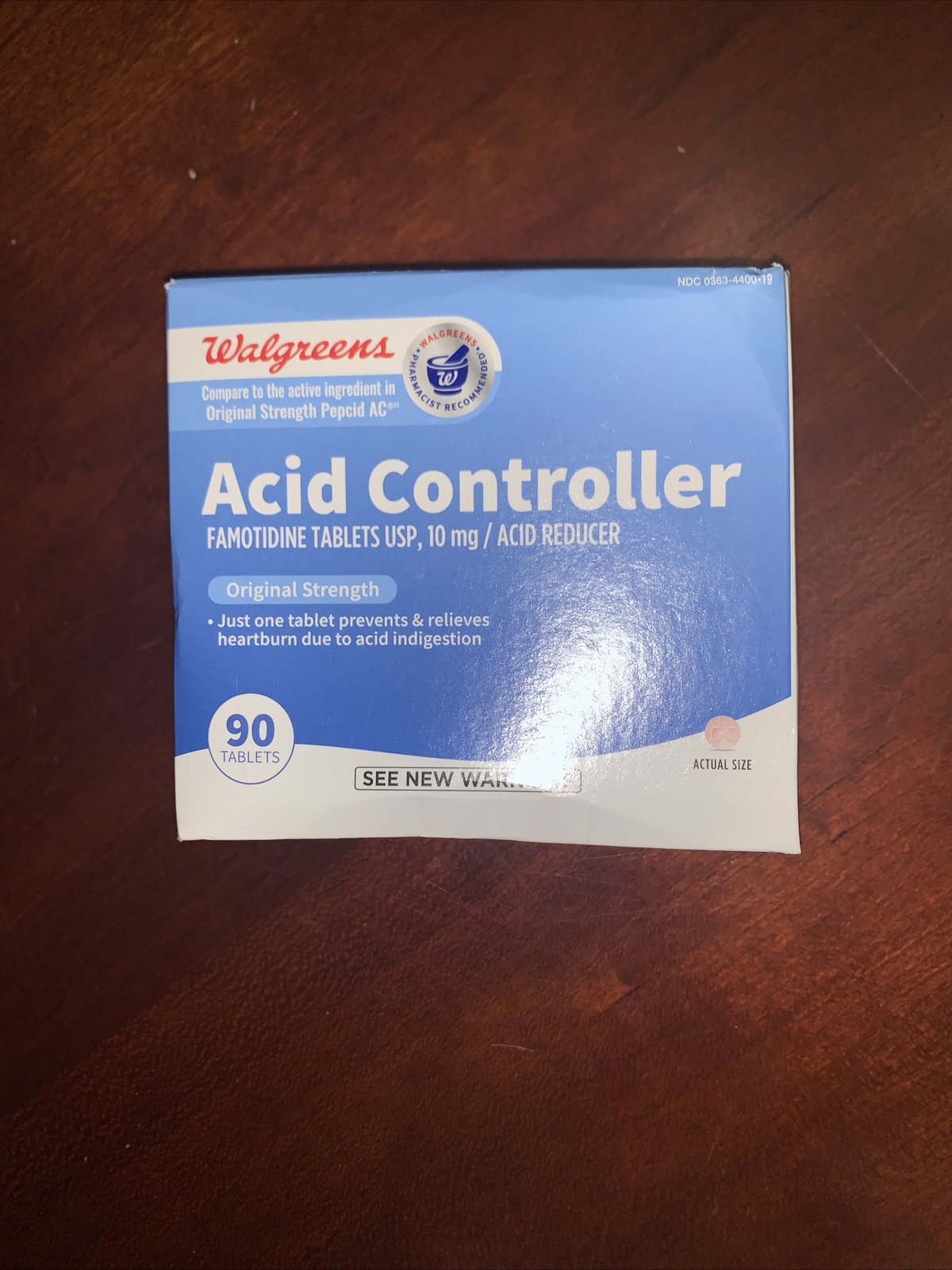 Walgreens Acid Controller Famotidine Original Strength 10 mg 90 Tablets ...