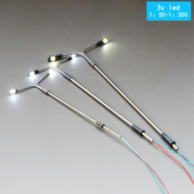 10pcs/set OO / HO Gauge Led Street Lights Model Train Lamps Railway ...