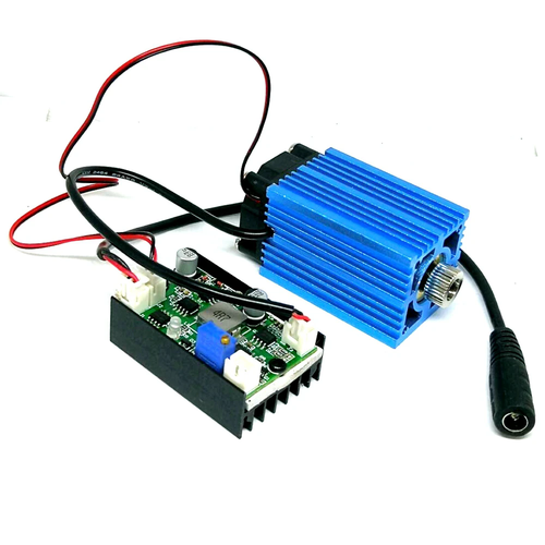 12V High Power 450nm 2W Blue Laser Diode Module Focusable Head W/ TTL ...