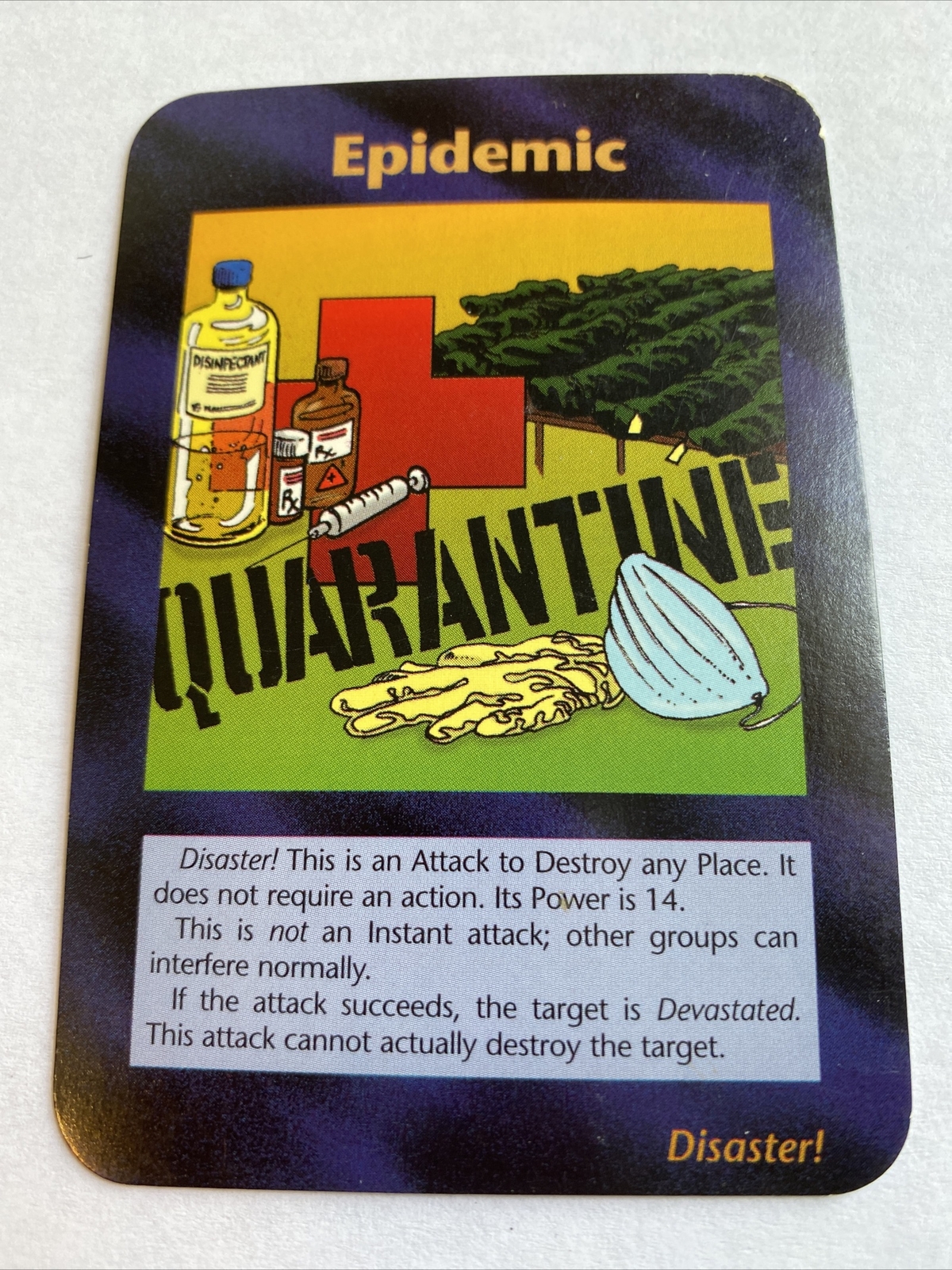 "EPIDEMIC" UNLIMITED 1995 ILLUMINATI INWO Card Game New World Order ...