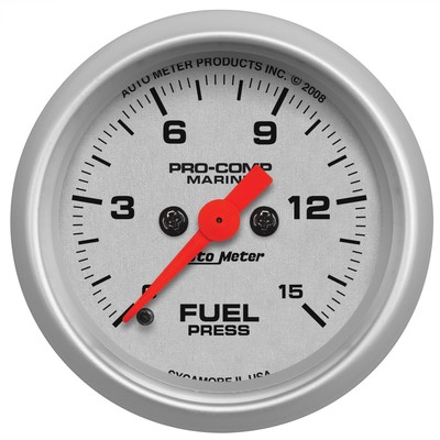 Auto Meter 200848-33 Pro-Comp Ultra Lite Marine Fuel Pressure Gauge ...