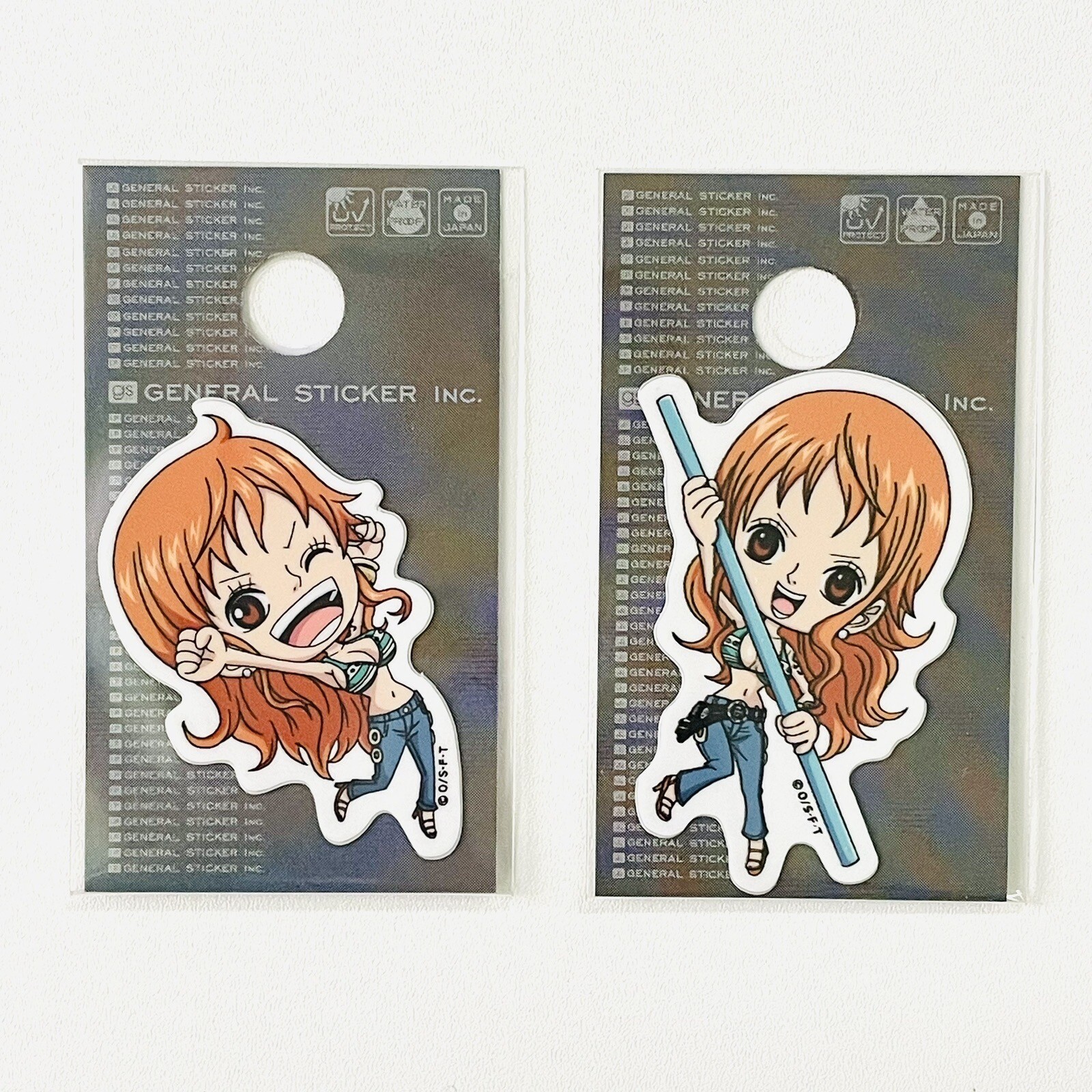 ONE PIECE Die-cut Sticker 2×1.2 inches NAMI 2 sets Mugiwara Store ...