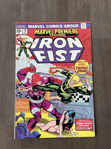 MARVEL PREMIERE #18 (1974) Iron Fist origin issue 1st Appearance of Joy ...