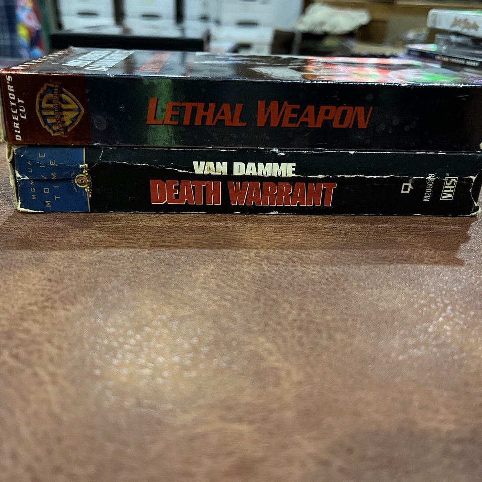 Lot 2 Jean Claude Van Damme VHS Death Warrant & Mel Gibson Lethal ...