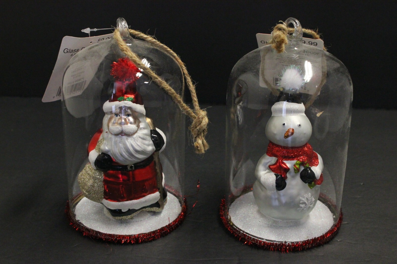 lot of 2 Merry Brite Santa Glass Dome Decor 6.5 Inches H New 2015 ...