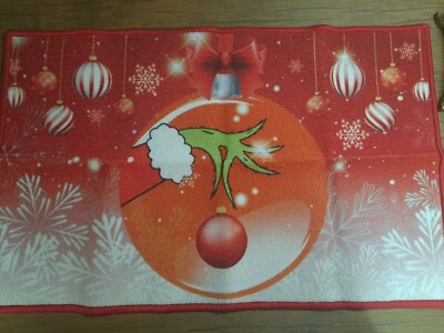 Christmas Grinch Welcome Doormat Non-Slip Porch Patio Rugs Floor Mat ...