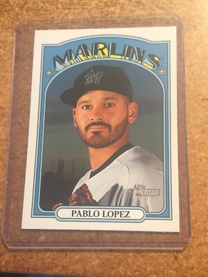 2021 Topps Heritage Baseball # 385 Pablo Lopez | eBay