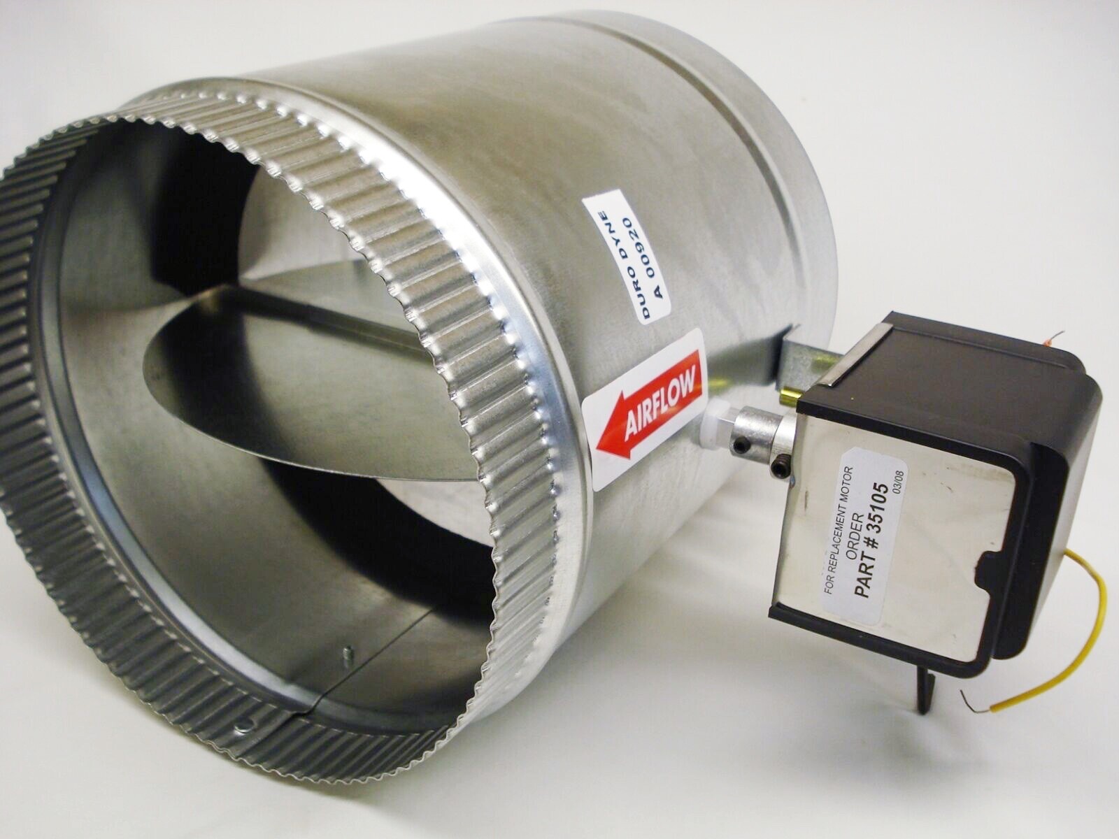 9" Durozone HVAC Motorized Electric Zone Control 24ac Power Damper ...