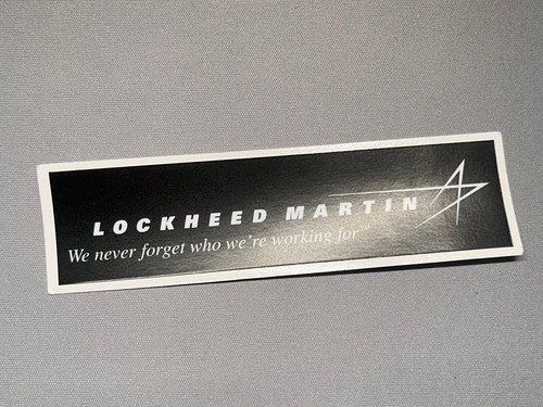 Lockheed Martin we never forget 3M waterproof Sticker LAPTOP SIZE ...