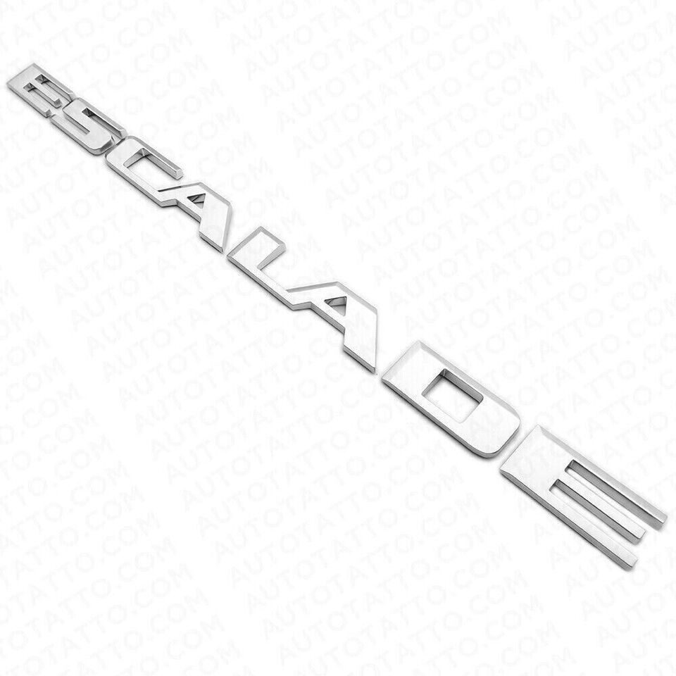 Silver For 03-2013 Escalade Front Door or Liftgate Nameplate Emblem New ...
