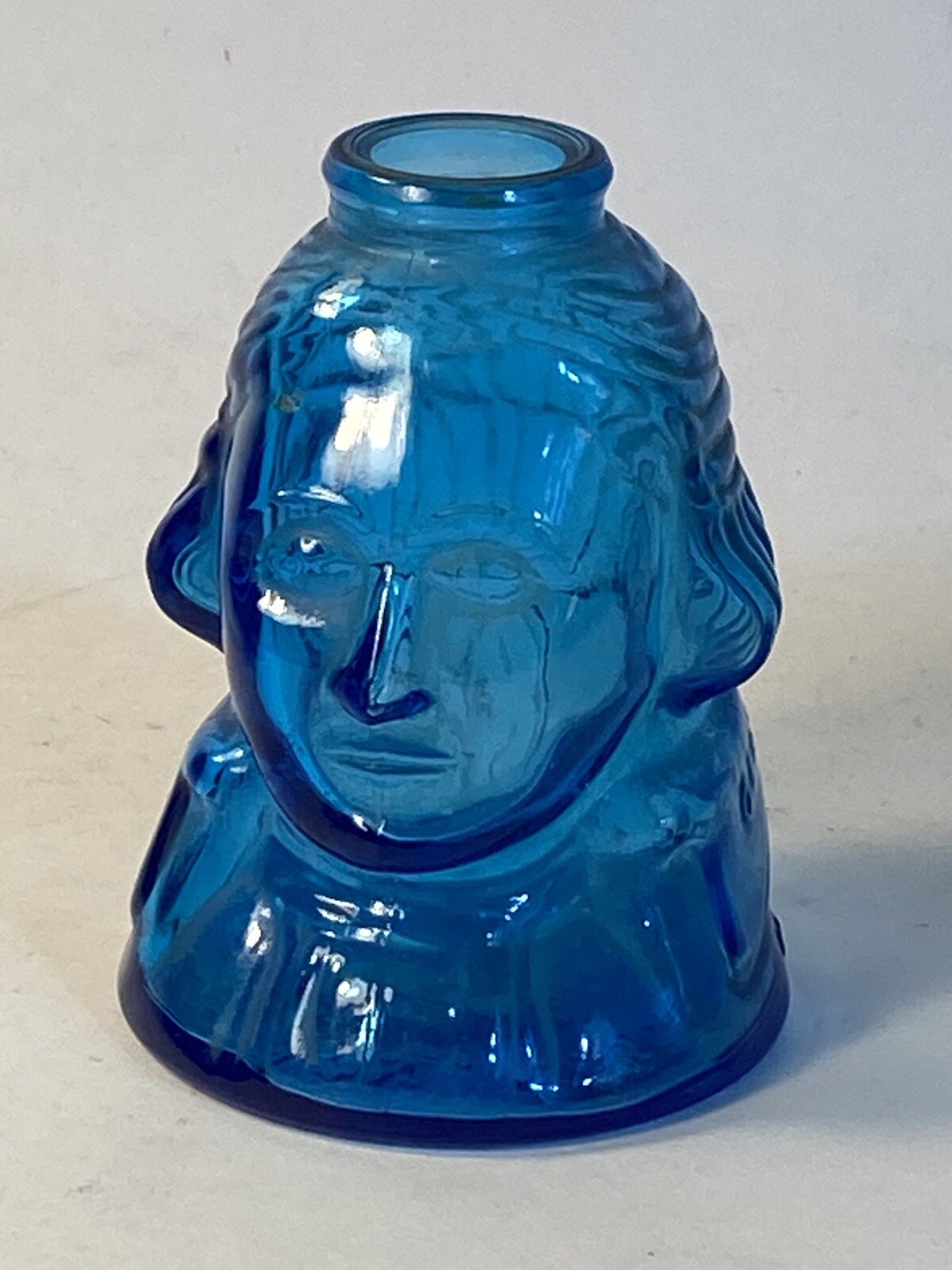 George Washington Blue Glass Ink Well 1st In War 1st in Peace Wheaton N ...