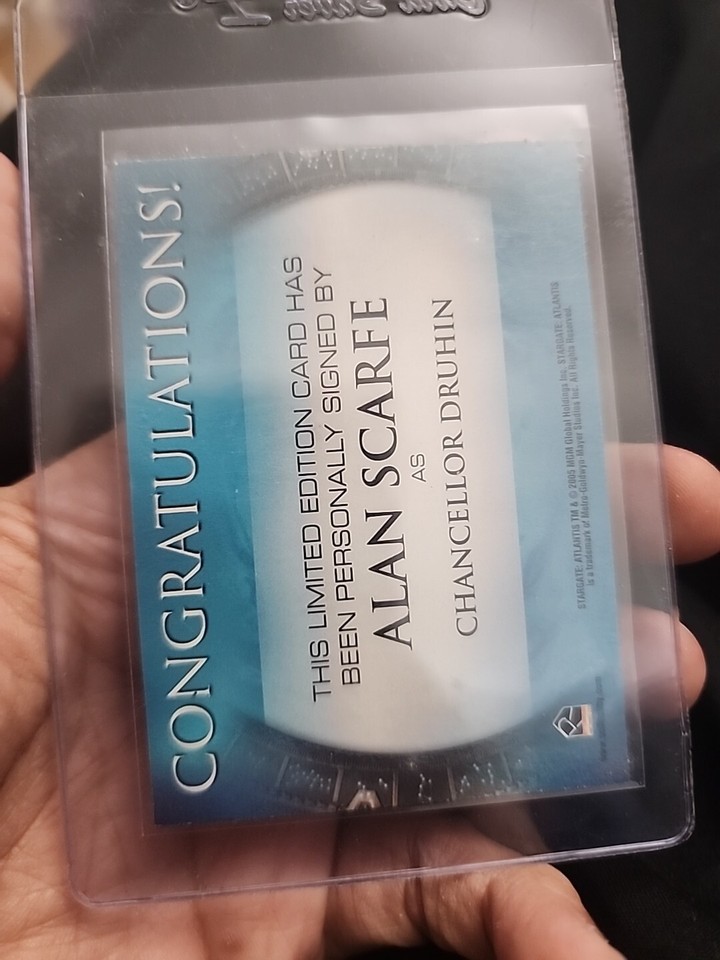 Alan Scarfe Autograph from Stargate Atlantis Season Two by Inkworks | eBay