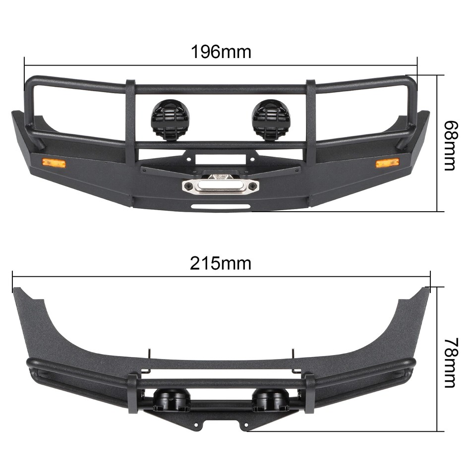 1/10 Bull Bar ARB LC80 Front Bumper for 1/10 Land Cruiser 80 Body RUN80 ...