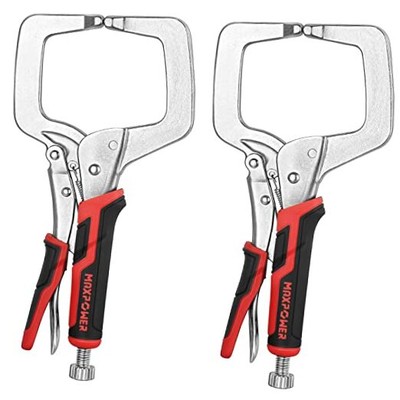 11-inch Locking C Clamp Set, 2 Pack Heavy Duty Locking Pliers with 2pcs ...