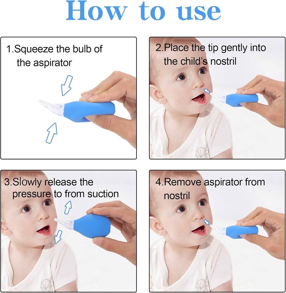 Lamoutor 4Pcs Premium Nasal Aspirator Nose Suction Bulb for Baby | eBay