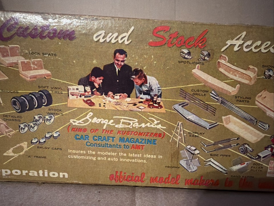 VINTAGE AMT 57 FORD 3 IN 1 T-157-200 PLASTIC MODEL KIT GEORGE BARRIS ...