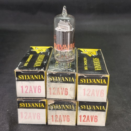 Lot of 6 Sylvania 12AV6 Tubes Audio Electronic Vintage Radio HAM Vacuum ...