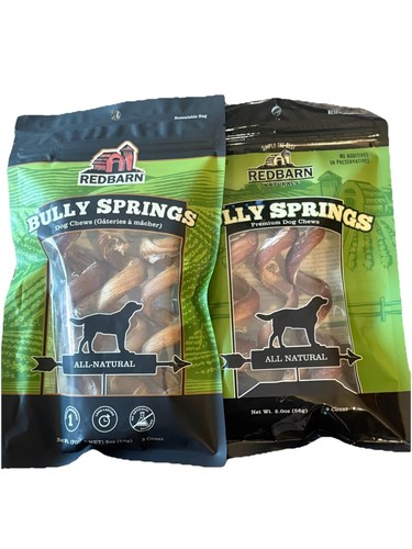 Redbarn 4-6" Bully Springs Chews for Dogs Premium 2 packs of 3 total of ...