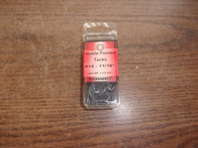 Tower Manufacturing 11/16 X #14 Alum Double Pointed Tacks 1-1/2 OZ PKG ...