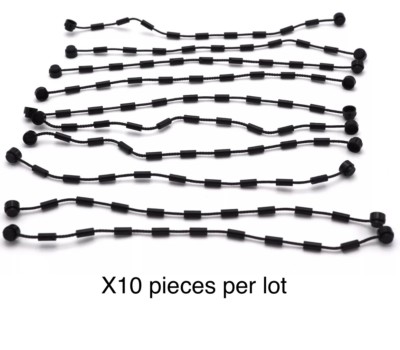 Lego 10 Black String Ropes with End Studs 21L overall with Climbing ...